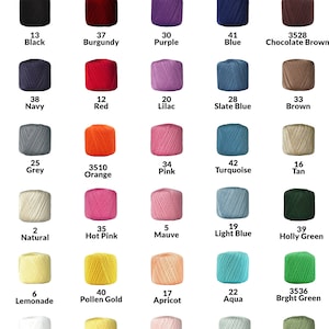 Cotton Crochet Thread - 30 Different Color Options - Size 3 - Etsy