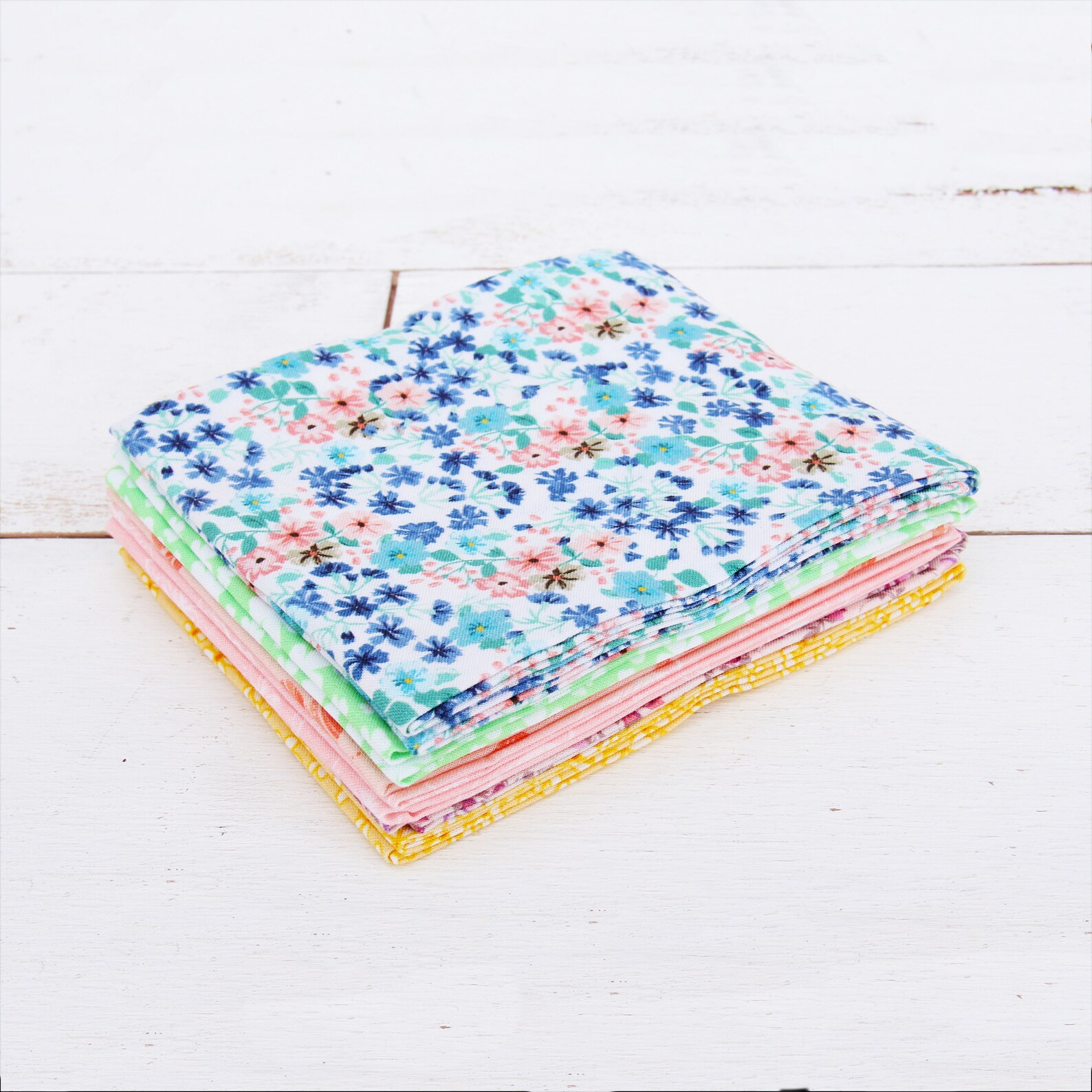 6 Fat Quarters Pastel Colors 100% Cotton Fabric Premium | Etsy