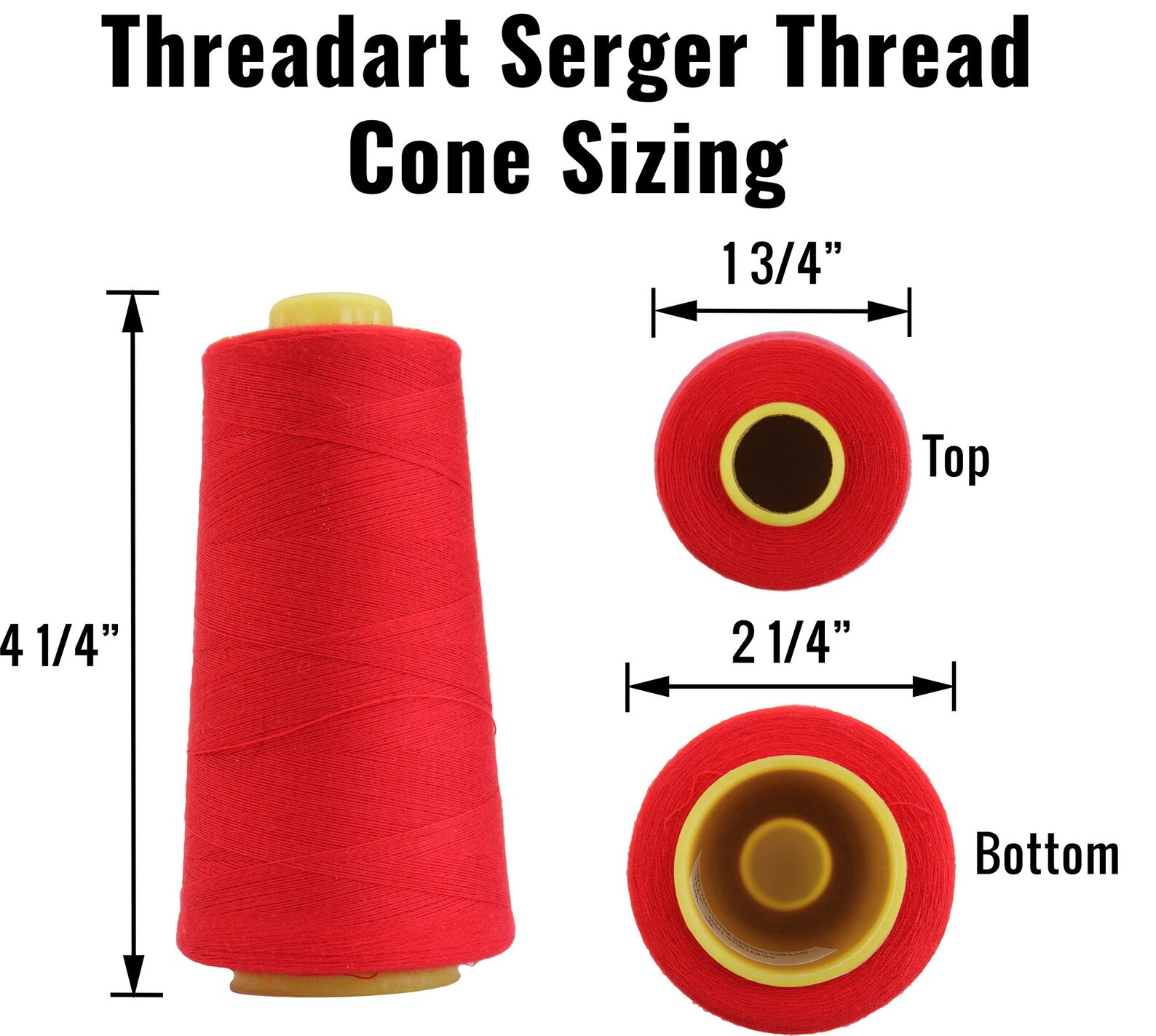 4 Big Cones Hot Pink Serger Sewing Thread 2750 Yd Tex 27 40s/2 ...