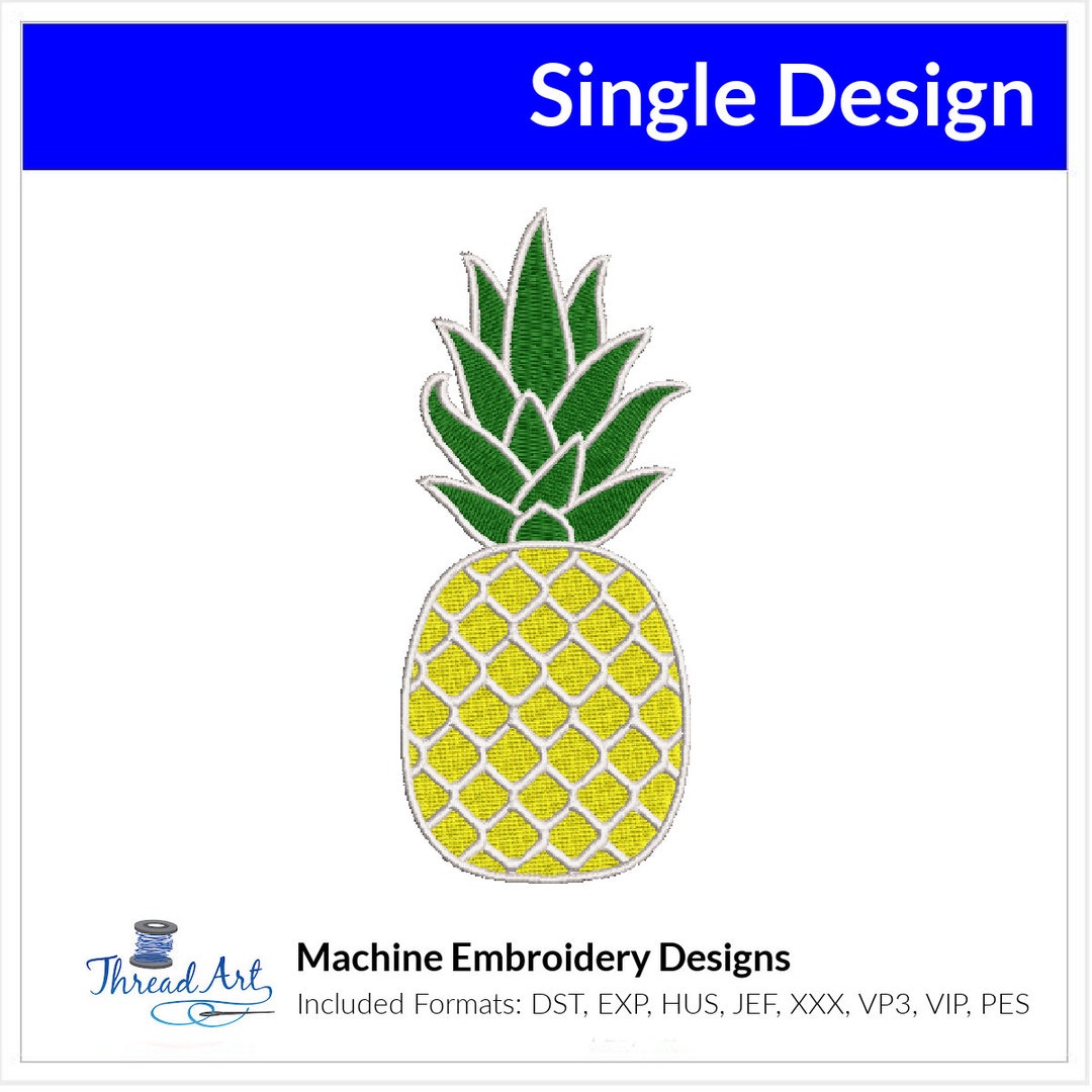 Pineapple Embroidery Design Instant Download Cute Beach Summer - 3 ...