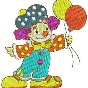 Machine Embroidery Design Set - Cartoon Clowns(1) - 10 Designs - 9 ...