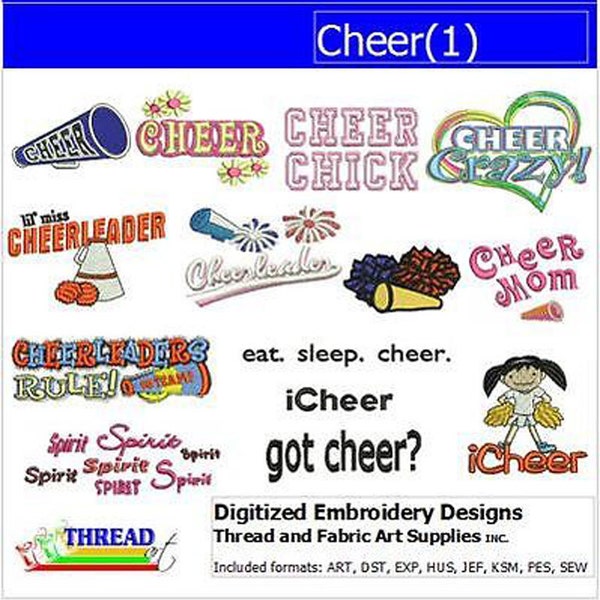 Cheer Embroidery - Etsy