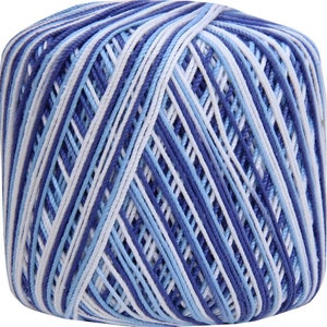 Multicolor Cotton Crochet Thread - 14 Different Variegated Color ...