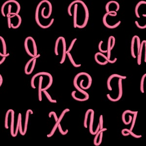 Sweetheart Font Machine Embroidery Design Set - Script Cursive Alphabet ...