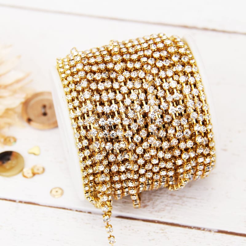 Rhinestone Chain - Etsy