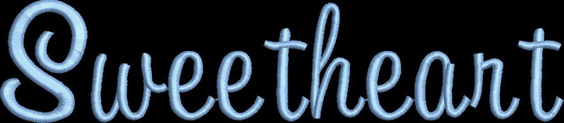 Sweetheart Font Machine Embroidery Design Set - Script Cursive Alphabet ...