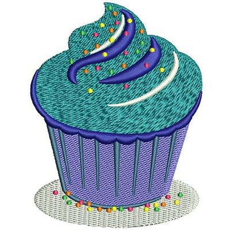 Machine Embroidery Design Set - Cupcakes(2) - 10 Designs - 9 Formats ...