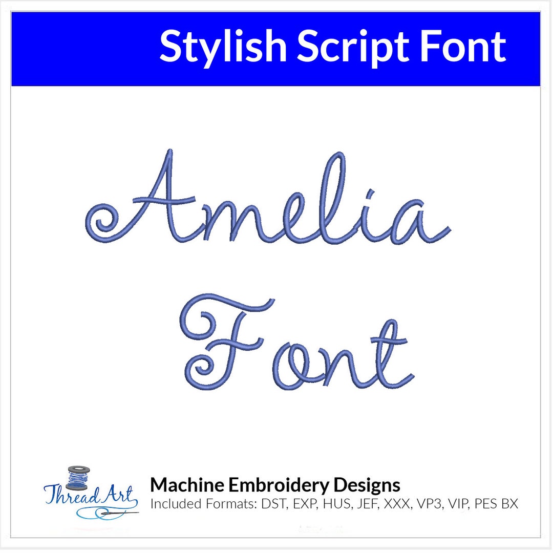 Amelia Font Machine Embroidery Design Set Cursive Alphabet Letters BX ...