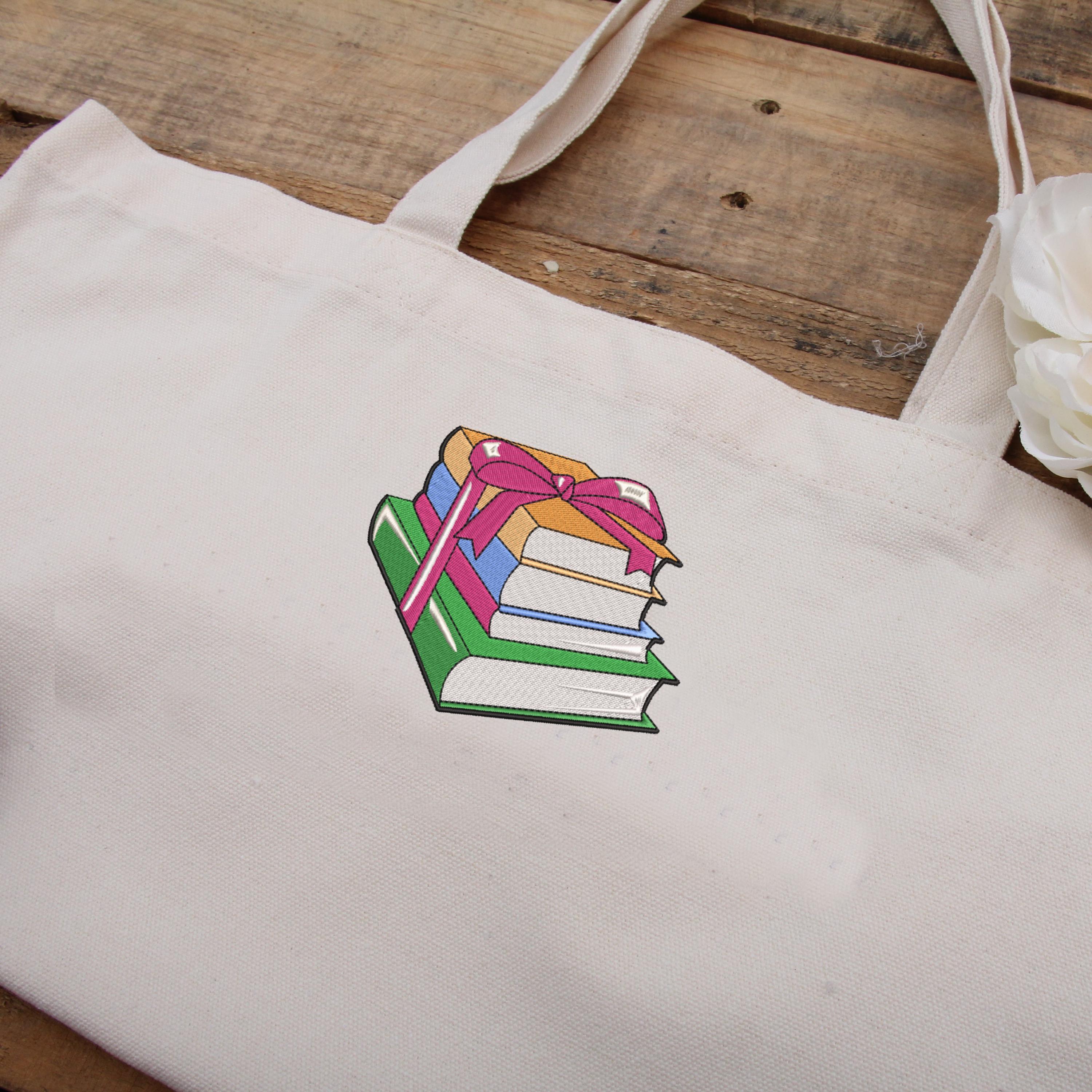 Stack of Books Embroidery Design Instant Download - Multiple Sizes - 8 ...