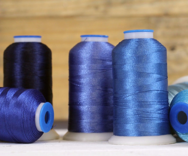 Rayon Machine Embroidery Thread Set 20 Dark Colors 1000m - Etsy