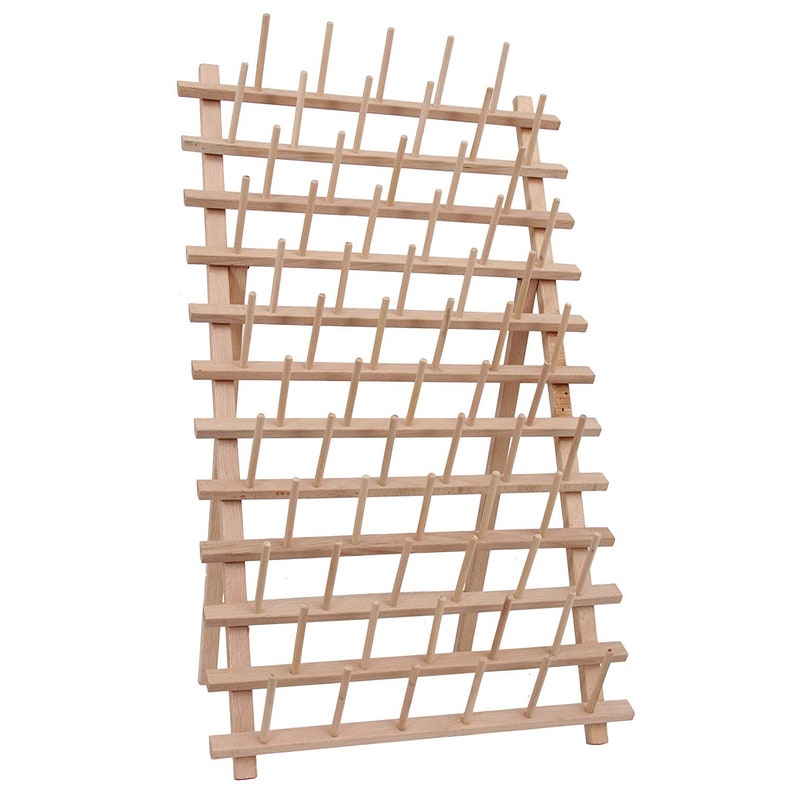 66 Large Cone Wood Thread Rack - Holds 66 Large Cones or Spools Sewing ...