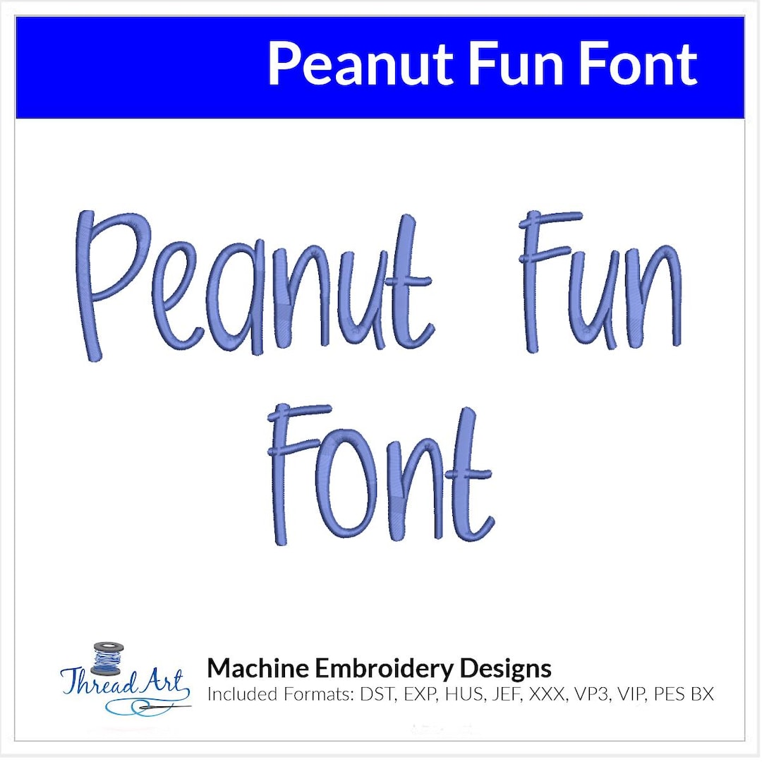 Peanut Fun Font Machine Embroidery Design Set - Alphabet Letters BX ...