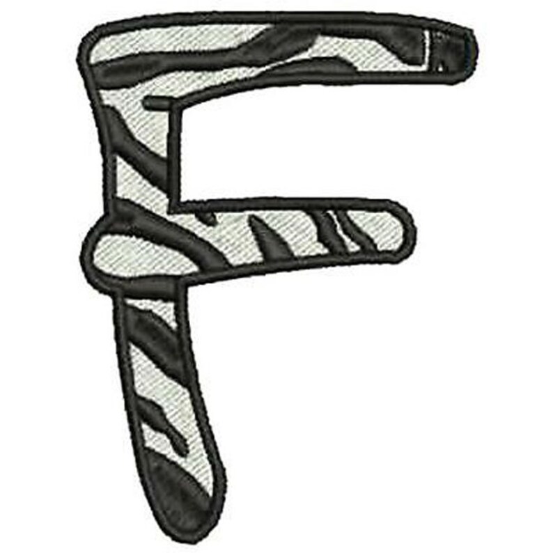 Zebra Font Machine Embroidery Font Set -zebra Capital Letters (2) - 44 ...