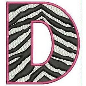 Zebra Font Machine Embroidery Design Set - Zebra Alphabet Capital ...