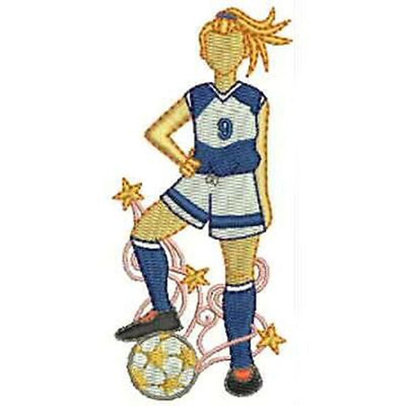Machine Embroidery Design Set - Girls Soccer(1) - 8 Designs - 9 Formats ...