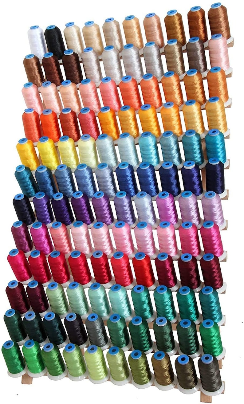 Machine Embroidery Thread Set: 120 Polyester Colors On 1100yd | Etsy