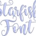 Starfish Font Machine Embroidery Design Set - Whimsical Cursive ...