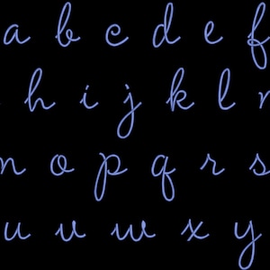 Amelia Font Machine Embroidery Design Set - Cursive Alphabet Letters BX ...