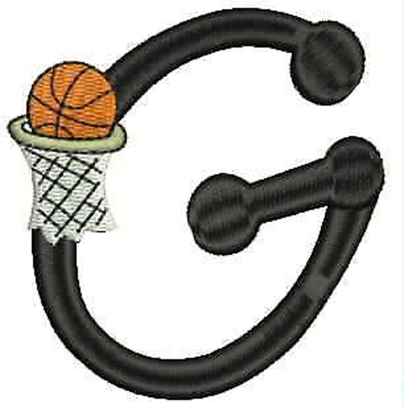 Basketball Font Machine Embroidery Design Set - Basketball Alphabet ...