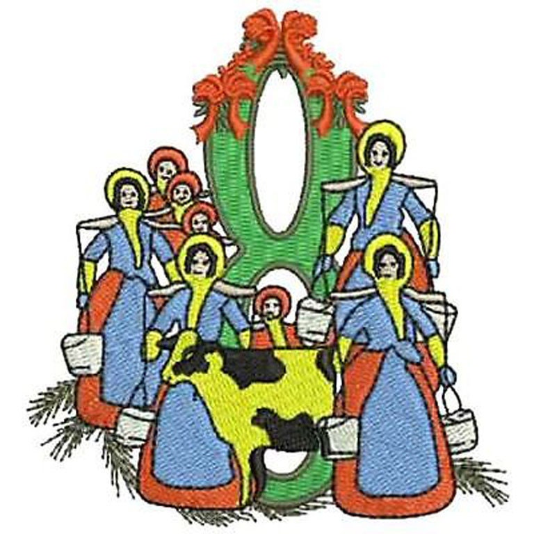 Machine Embroidery Design Set 12 Days of Christmas 12 | Etsy