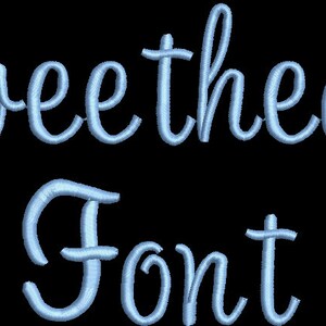 Sweetheart Font Machine Embroidery Design Set - Script Cursive Alphabet ...
