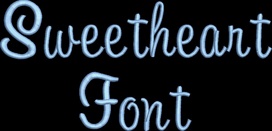 Sweetheart Font Machine Embroidery Design Set - Script Cursive Alphabet ...