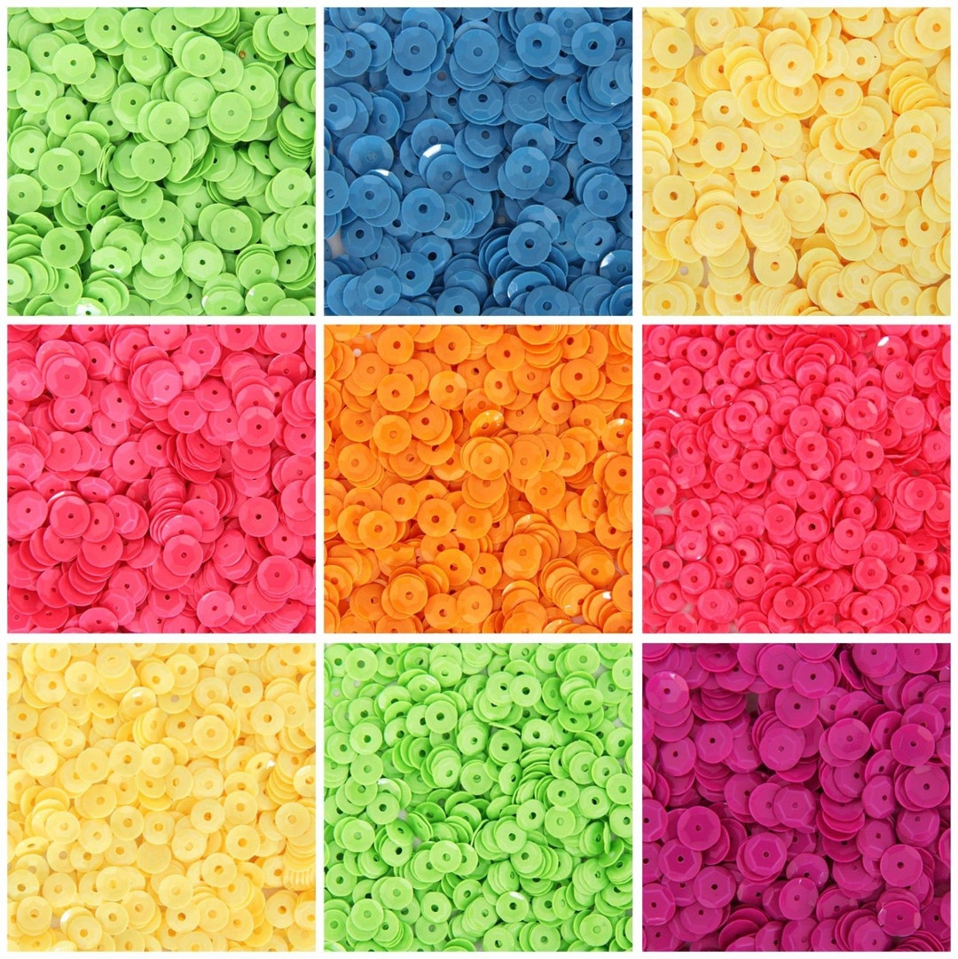 Loose Cup Sequins - Neon Colors - 2 Sizes - 6 Colors - 720/pack ...