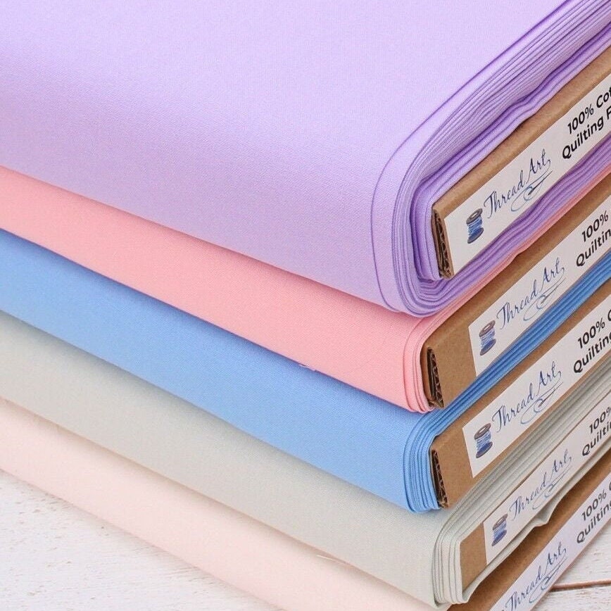 Premium Cotton Fabric by the Yard in 40 Beautiful Solid Colors ...