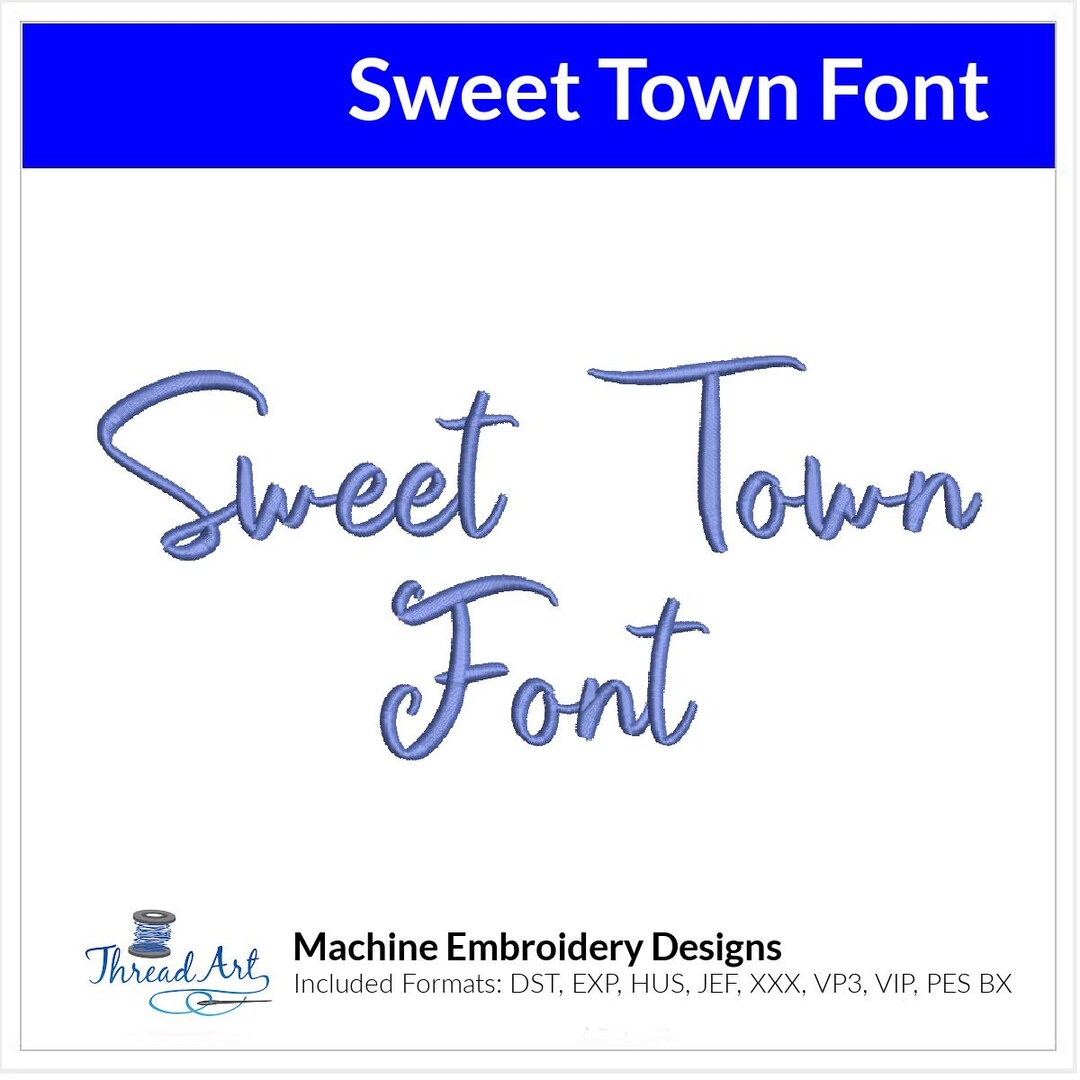 Sweet Town Font Machine Embroidery Design Set - Alphabet Letters ...