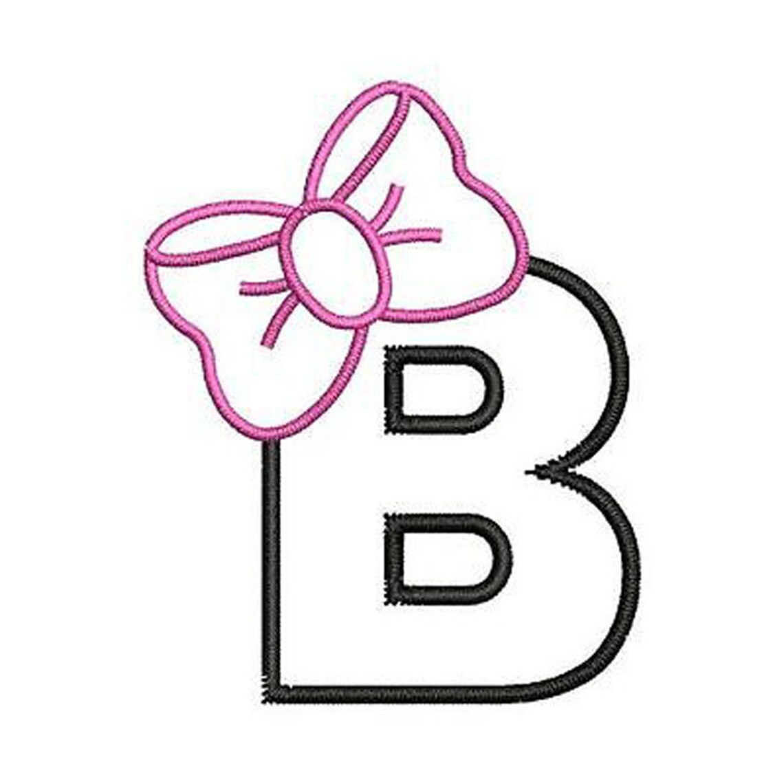 Fun Bow Font Machine Embroidery Font Set - Bow Alphabet (1) - 26 Letter ...
