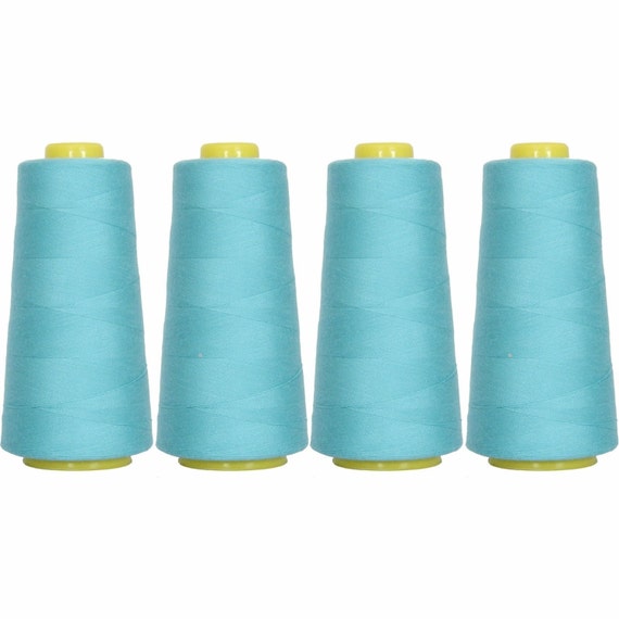 4 Big Cones Turquoise Serger Sewing Thread 2750 Yd Tex 27 40s2 | Etsy