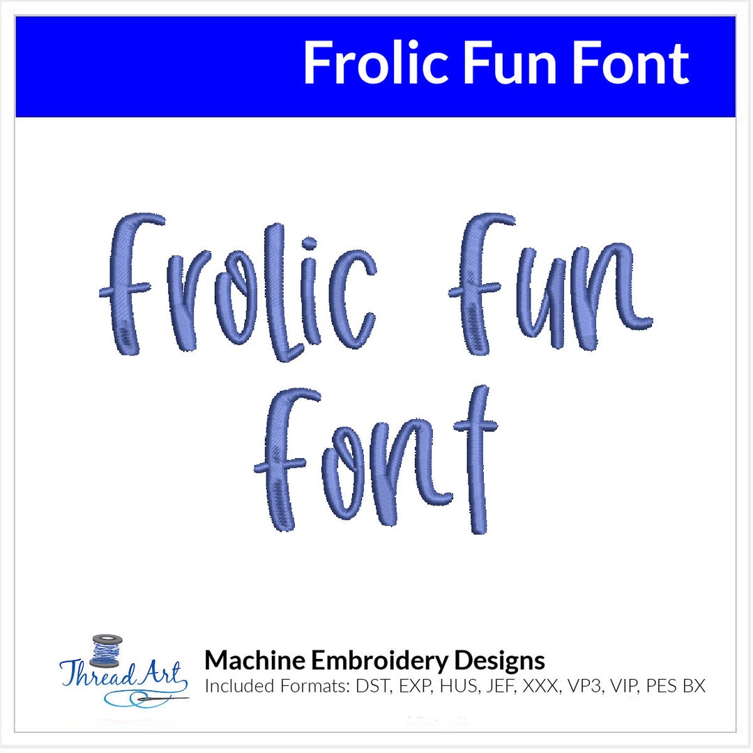 Frolic Fun Font Machine Embroidery Design Set - Whimsical Alphabet ...
