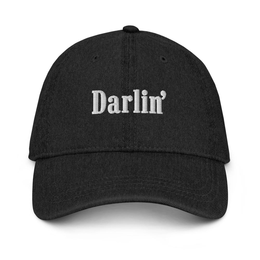 Darlin' Embroidered Denim Hat - Etsy