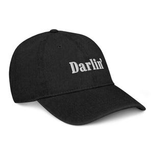 Darlin' Embroidered Denim Hat - Etsy
