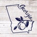 Georgia Peach State Decal Georgia Decal Georgia Peach Georgia Yeti ...