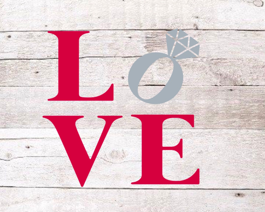 Love Decal Engagement Ring Decal Engaged Decal Yeti Decal Vinyl Decal ...