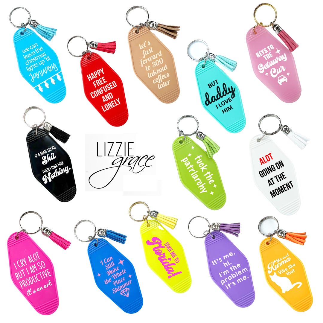 Eras Motel Keychain, Retro Motel Keychain, Funny Hotel Gift, Retro ...