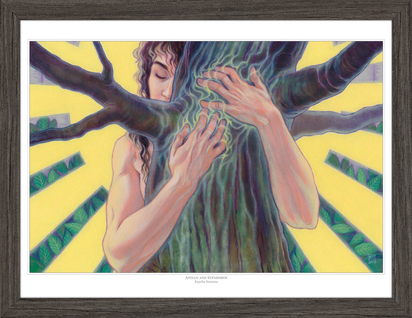 Apollo and Kyparissos Greek Mythology art print 12x16 inches | Etsy