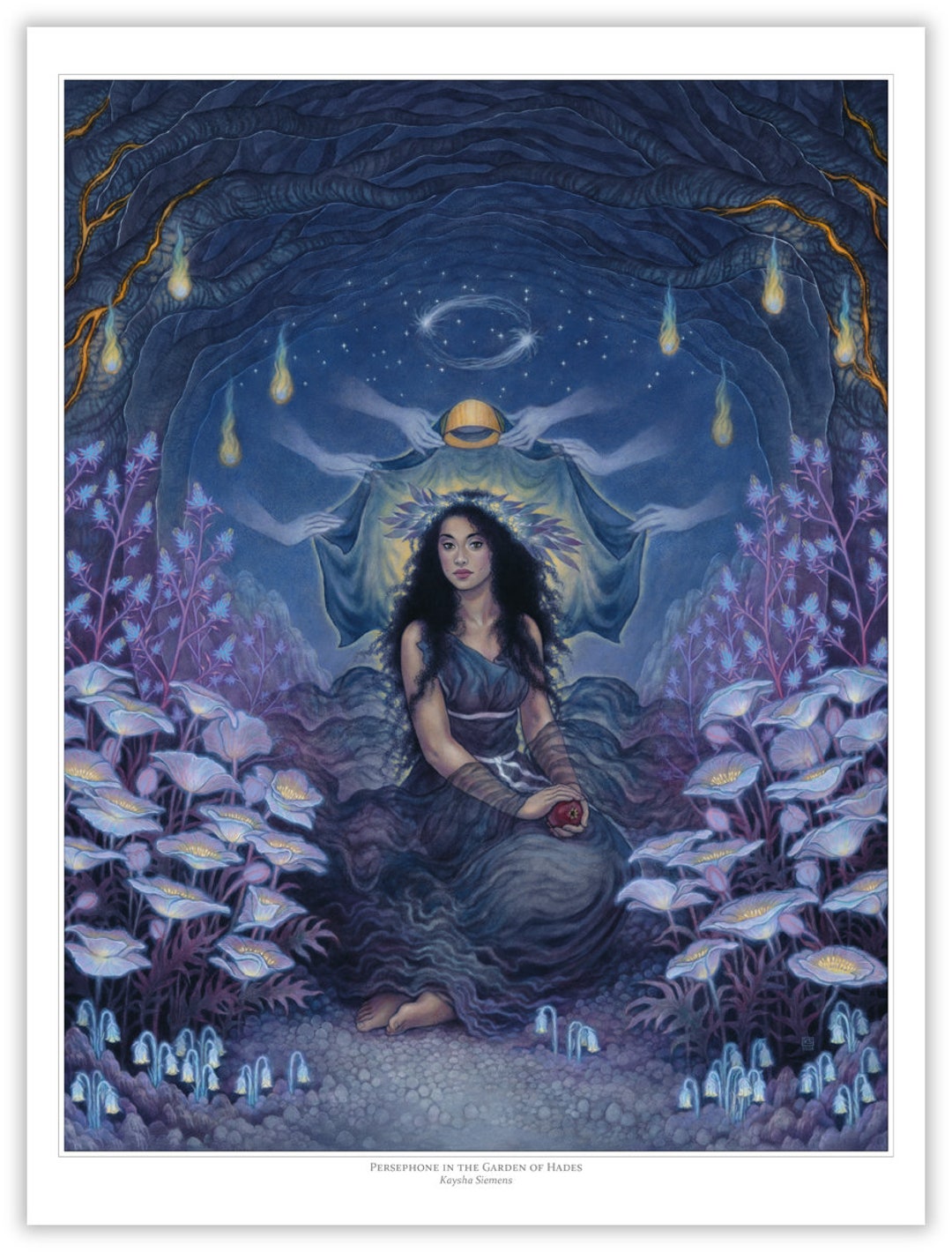 Persephone in the Garden of Hades Greek Mythology Art Print 12x16 ...