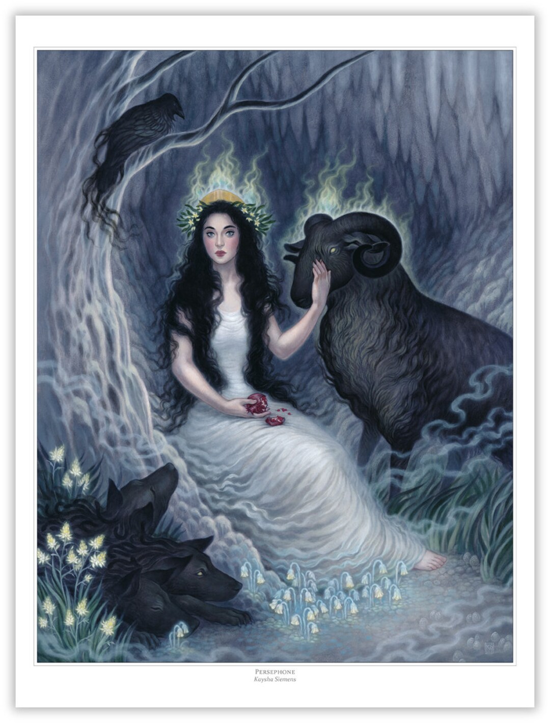 Persephone Greek Mythology Art Print 12x16 Inches - Etsy