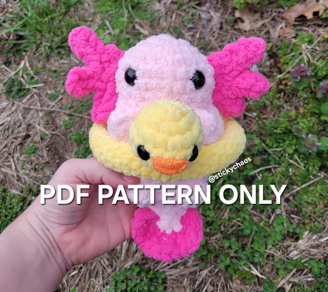 Axolotl With Pool Floaties Crochet Pattern PDF PATTERN ONLY - Etsy