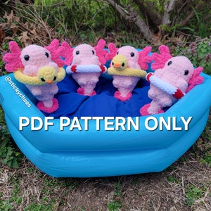 Axolotl With Pool Floaties Crochet Pattern PDF PATTERN ONLY - Etsy