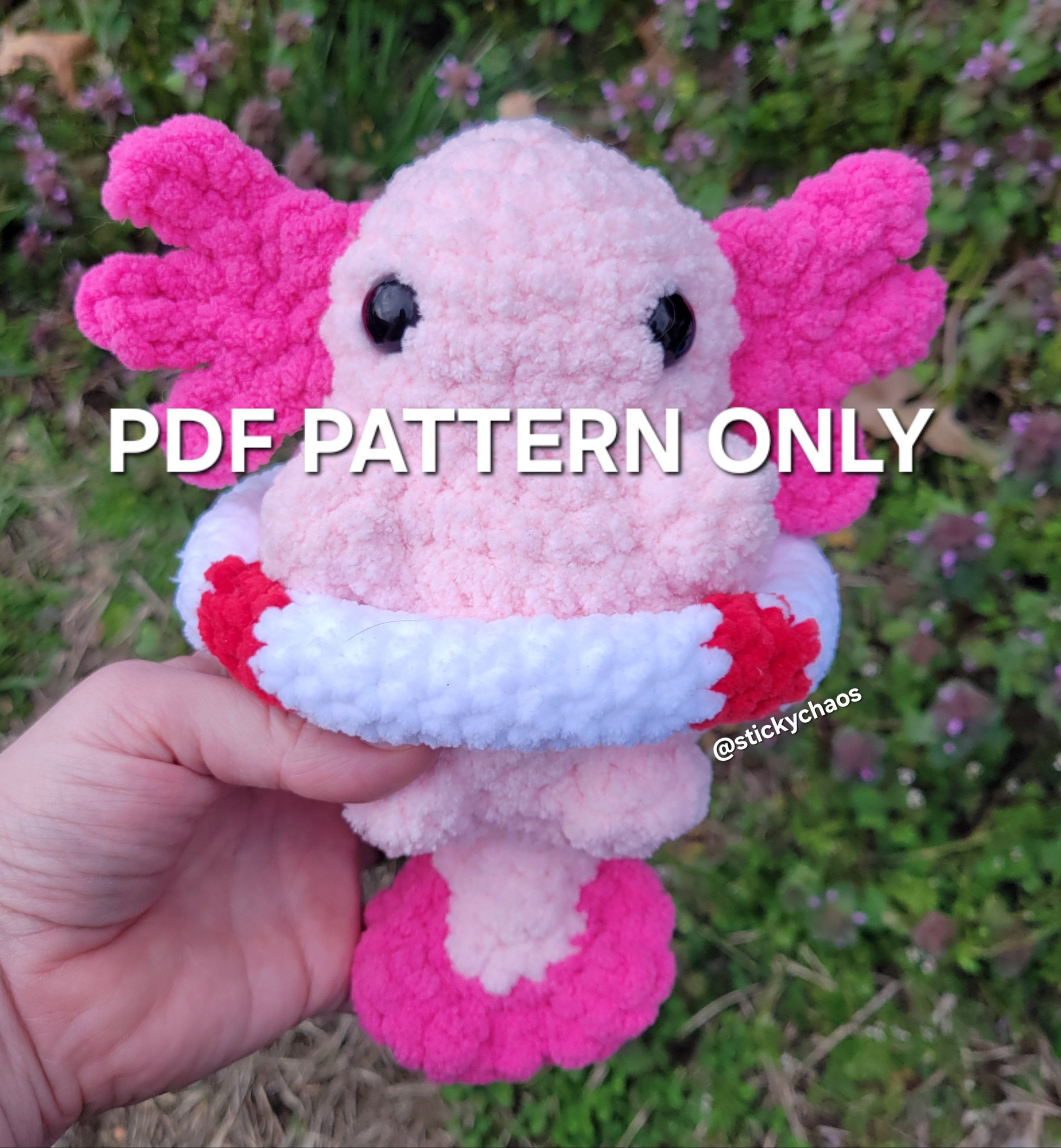 Axolotl With Pool Floaties Crochet Pattern PDF PATTERN ONLY - Etsy