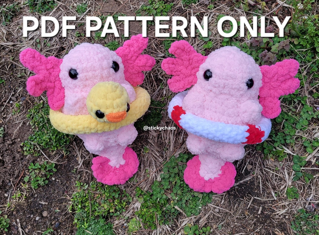 Axolotl With Pool Floaties Crochet Pattern PDF PATTERN ONLY - Etsy