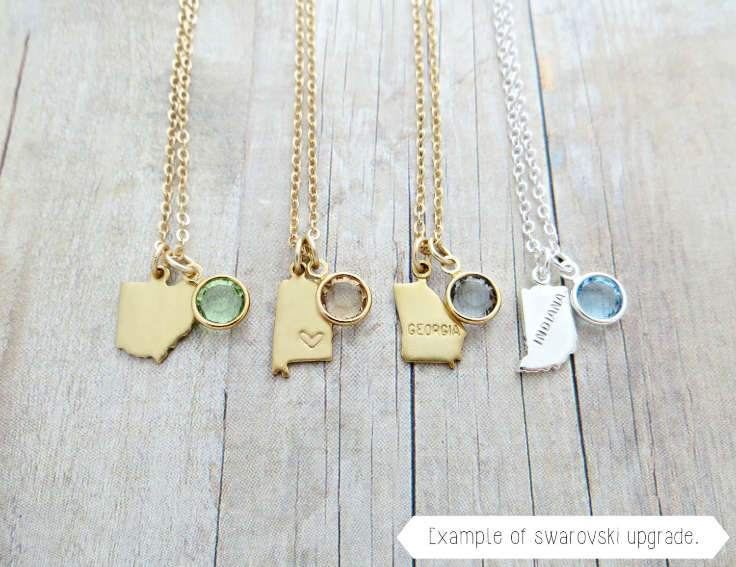 Georgia Necklace Georgia State Charm Necklace Personalized in | Etsy