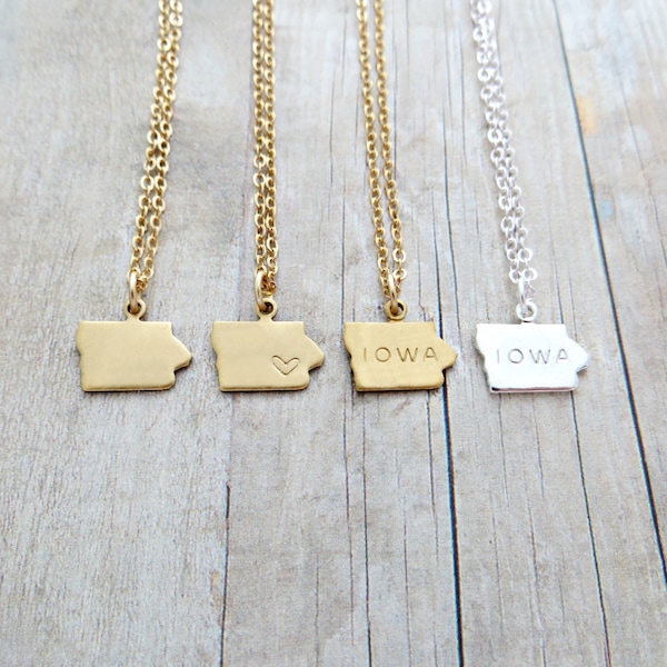 Iowa Necklace - Etsy