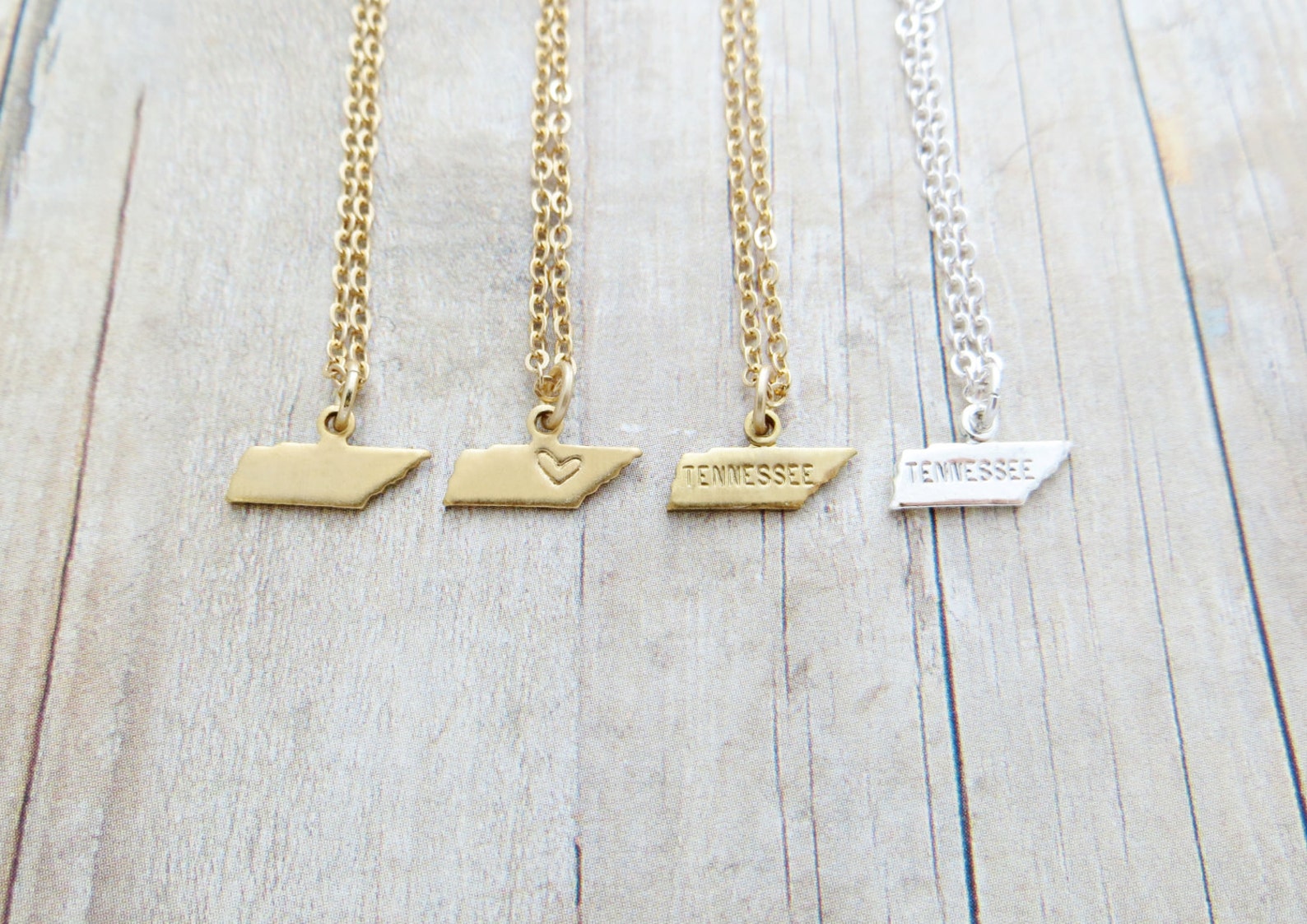Tennessee Necklace Tennessee State Charm Necklace Personalized in Gold ...