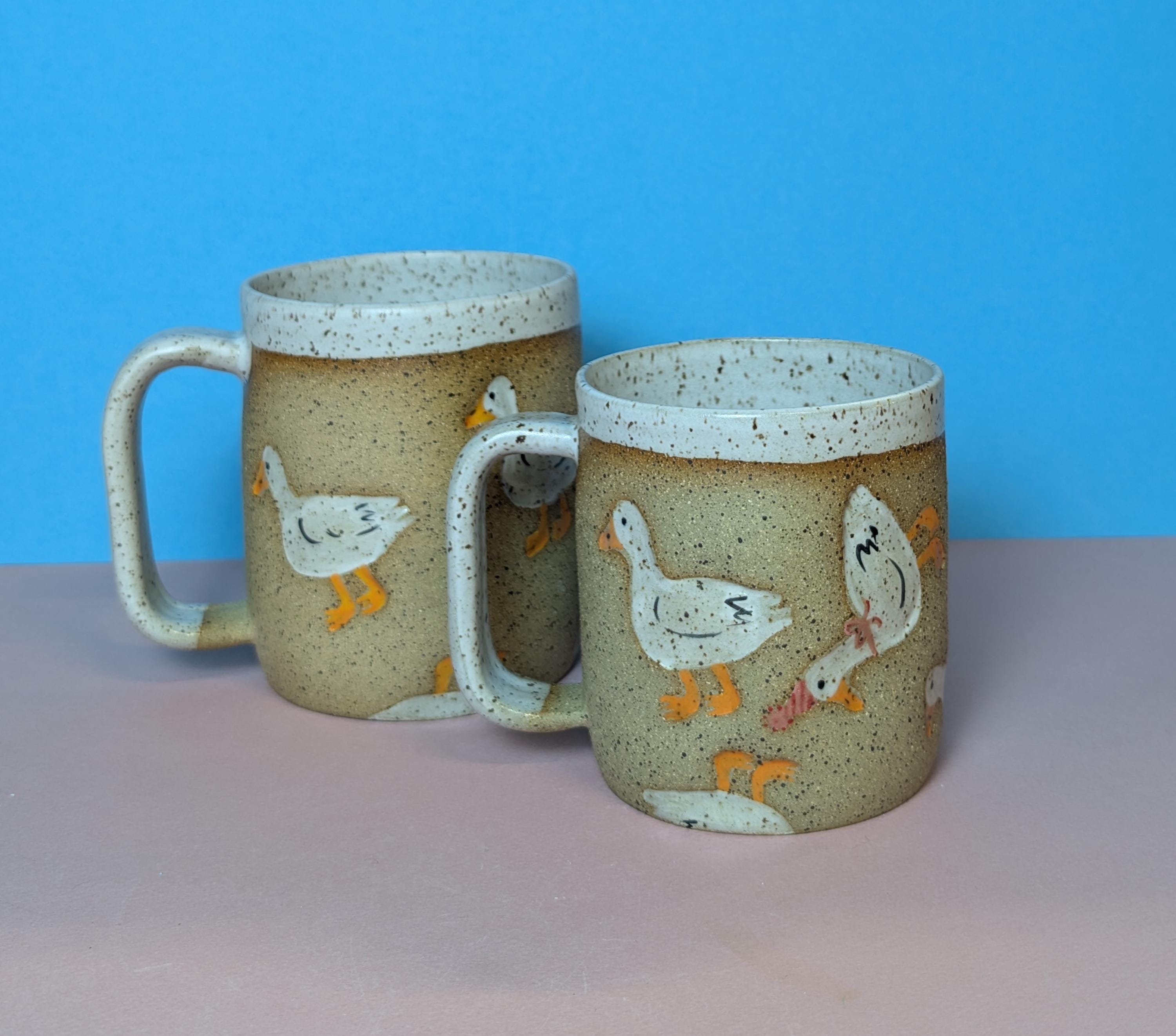 PRE ORDER Handmade Ceramic Silly Goose Mug With Customizable Option - Etsy