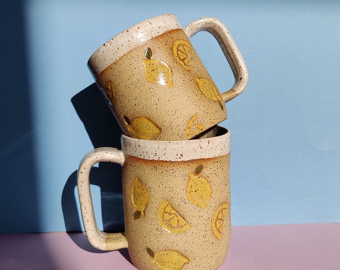 Handmade Ceramic Lemon Mug - Etsy