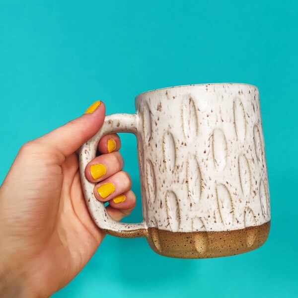 Carved Ceramic Mug - Etsy